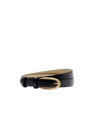 Givenchy Pinch Leather Belt With Oval Buckle - Black