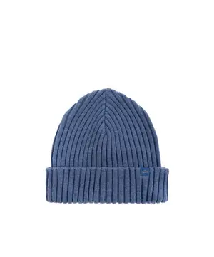 Paul & Shark Ribbed Knit Hat - Blue