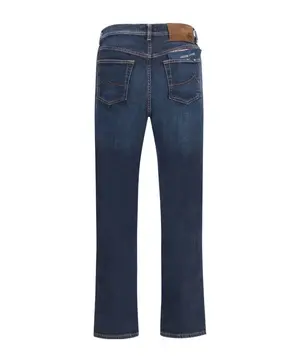Jacob Cohen Logo Patch Straight Leg Jeans