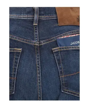 Jacob Cohen Logo Patch Straight Leg Jeans