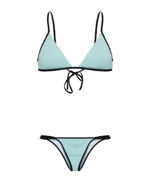 Balmain Lace-up Bikini Set - Light Blue