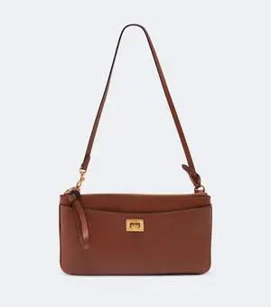 Balenciaga Rodeo Leather Phone Pouch - Brown
