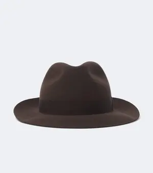Giorgio Armani Virgin Wool Fedora - Brown