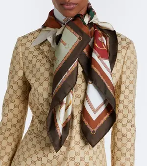 Gucci Silk Twill Scarf