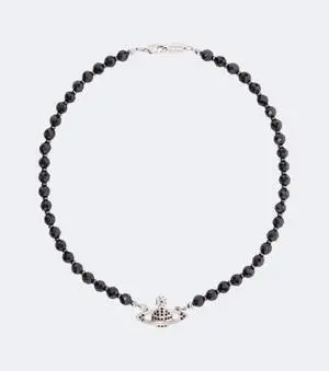 VIVIENNE WESTWOOD Messaline Embellished Choker - Black