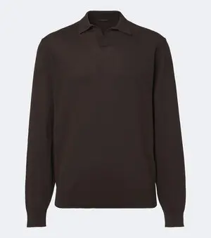 Rubinacci Cotton Polo Sweater - Brown