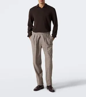 Rubinacci Cotton Polo Sweater - Brown