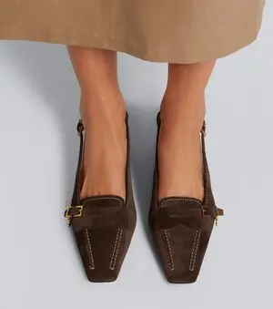 TOD'S Suede Slingback Pumps