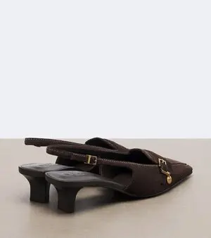 TOD'S Suede Slingback Pumps