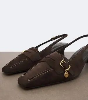 TOD'S Suede Slingback Pumps