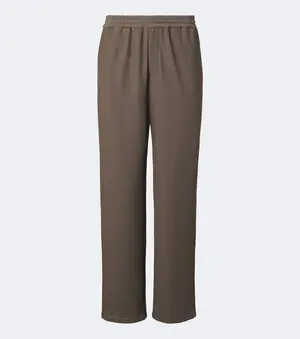 Giorgio Armani Waffle-knit Straight Pants Grey