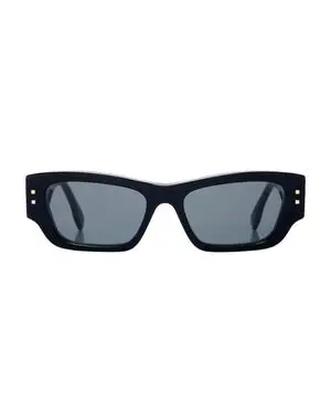 Fendi Ff0475/g Rectangular Sunglasses - Black