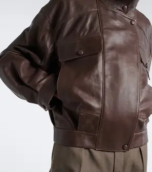 Nour Hammour Quincy Leather Blouson Jacket