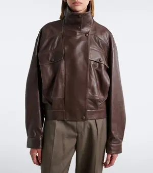 Nour Hammour Quincy Leather Blouson Jacket