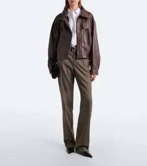 Nour Hammour Quincy Leather Blouson Jacket