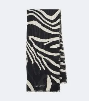 NILI LOTAN Zebra-print Scarf