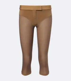 Magda Butrym Semi-sheer Capri Pants - Beige