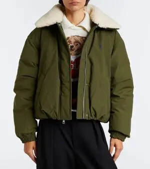 Polo Ralph Lauren Teddy-trimmed Technical Down Jacket - Green