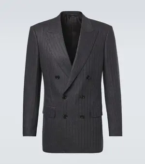 TOM FORD Herringbone Wool Blazer - Grey