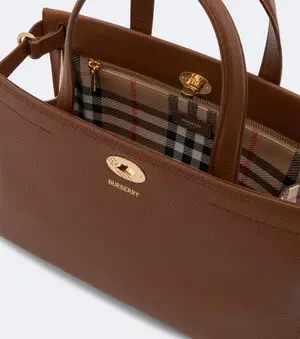 Burberry Cotswolds Check Small Leather Tote Bag