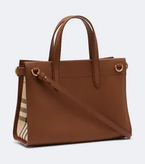 Burberry Cotswolds Check Small Leather Tote Bag