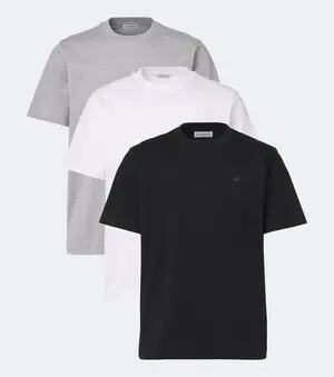 Burberry Ekd Set Of 3 Cotton Jersey T-shirt - Black