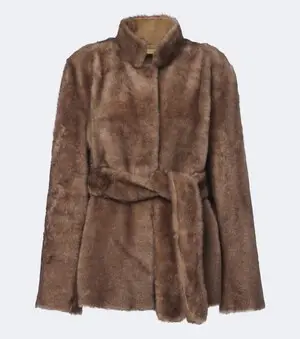 Nour Hammour Elsa Shearling Jacket - Brown