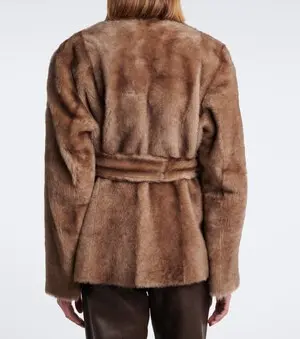 Nour Hammour Elsa Shearling Jacket - Brown