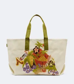 ALEMAIS Printed Cotton Canvas Tote Bag - Multicoloured