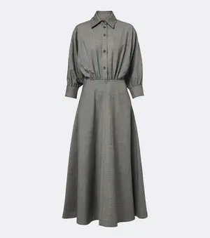 Altuzarra Eleanor Wool Midi Dress - Grey