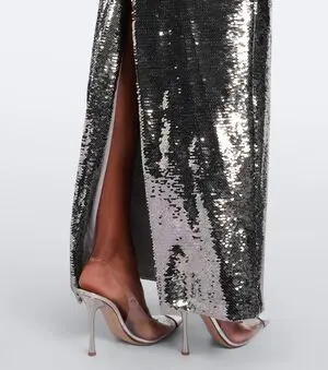Monique Lhuillier Floral-appliqué Sequined Bustier Gown