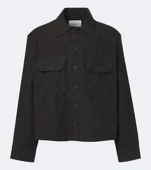 Studio Nicholson Kelver Striped Cotton And Wool-blend Jacket