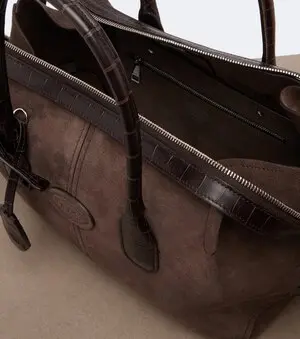 TOD'S Bauletto Small Suede Tote Bag