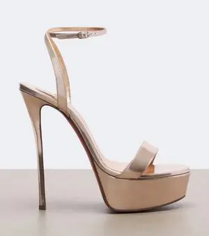 CHRISTIAN LOUBOUTIN Loubi Queen Alta Leather Platform Sandals