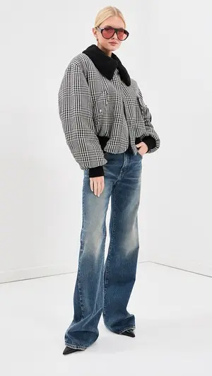Stella McCartney Plush-trimmed Bomber Jacket