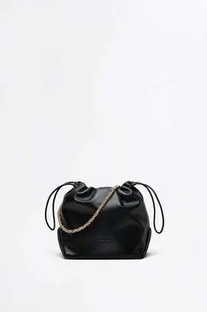 Scanlan Theodore The Leather Drawstring Bag - Black