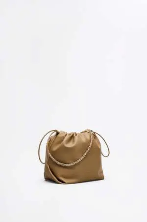 Scanlan Theodore The Leather Drawstring Bag - Sandstone