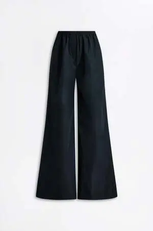Scanlan Theodore Taffeta Wide Leg Trouser - Black