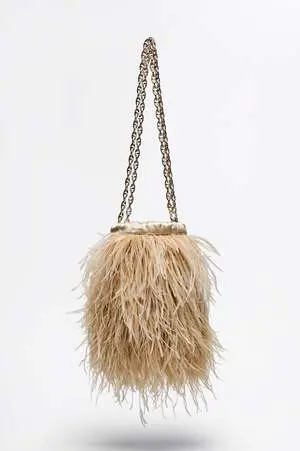 SCANLAN THEODORE Feather Bucket Bag With Chain Strap