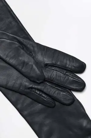 Scanlan Theodore Scanlan Theodore US Leather Opera Gloves Anthracite