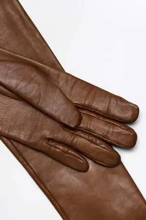 Scanlan Theodore Scanlan Theodore US Leather Opera Gloves Sahara