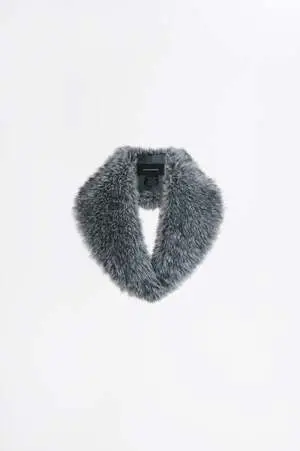 Scanlan Theodore Faux Fur Collar - Silver