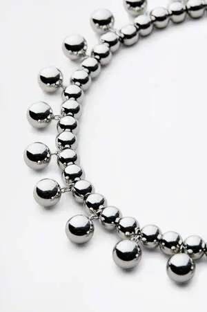 Scanlan Theodore Italian Sphere Drop Choker - Silver