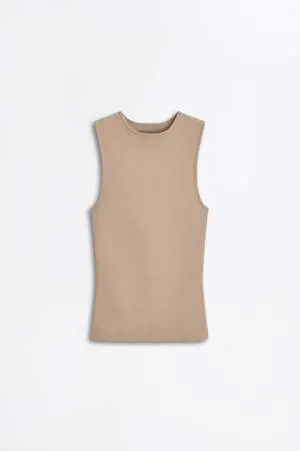 Scanlan Theodore Crepe Knit Crew Neck Singlet - Oat