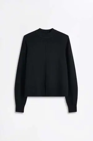 Scanlan Theodore Cashmere Wool Zip-front Crew Sweater - Black