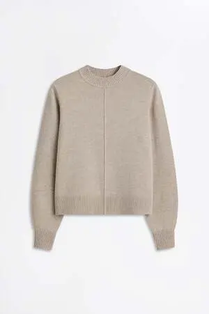 Scanlan Theodore Cashmere Wool Zip-front Crew Sweater - Sable