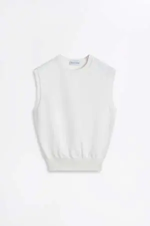 Scanlan Theodore Crepe Knit Jersey Tank - Cream