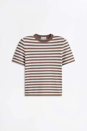 Scanlan Theodore Crepe Knit Stripe T-shirt