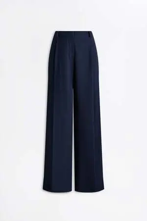 Scanlan Theodore Pleat Drape Tailored Trouser - Navy