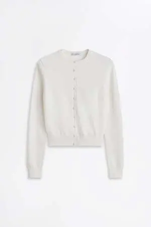 Scanlan Theodore Crepe Knit Cardigan - Cream